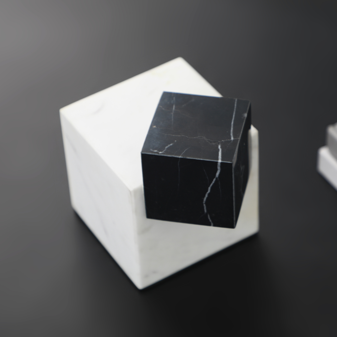 Duo Cube Marble Sculpture – Perfect Pieces